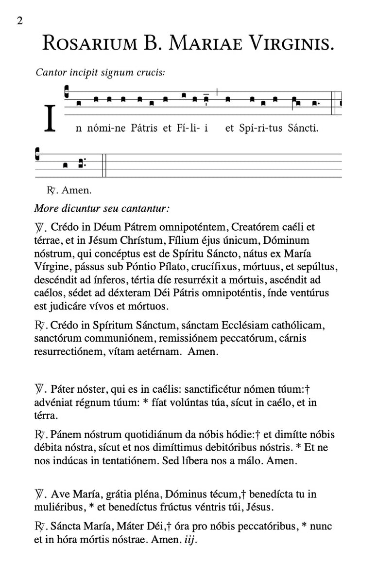 The Rosary recited in Classical & Ecclesiastical Latin Pronunciations ...